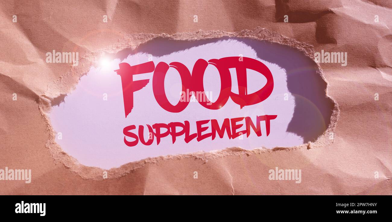 Writing displaying text Food Supplement, Word for Conditions and ...