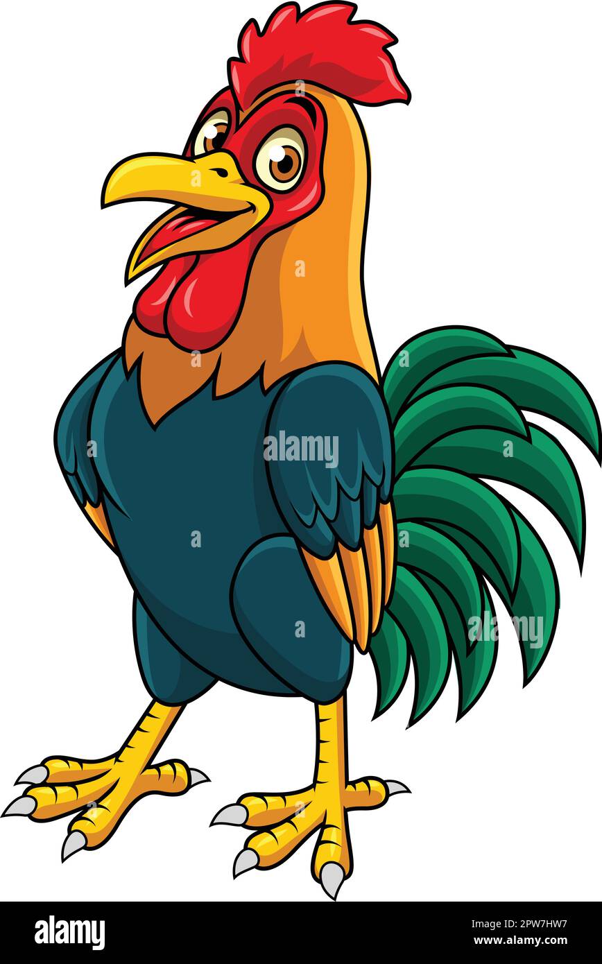 Cartoon rooster posing Stock Vector Image & Art - Alamy