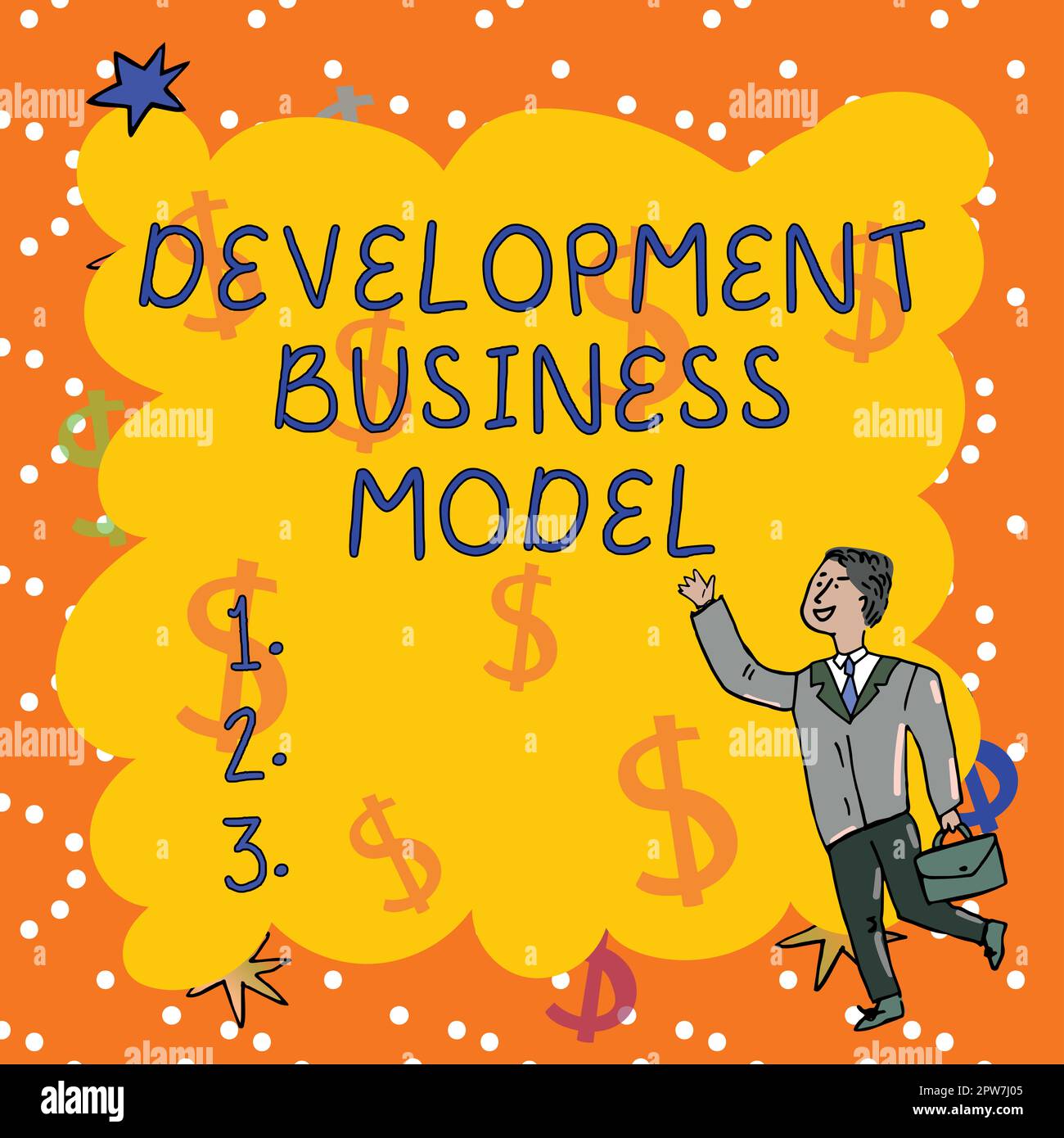 Text caption presenting Development Business Model, Business overview ...