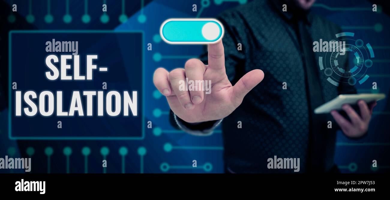 Text showing inspiration Self Isolation, Conceptual photo promoting ...