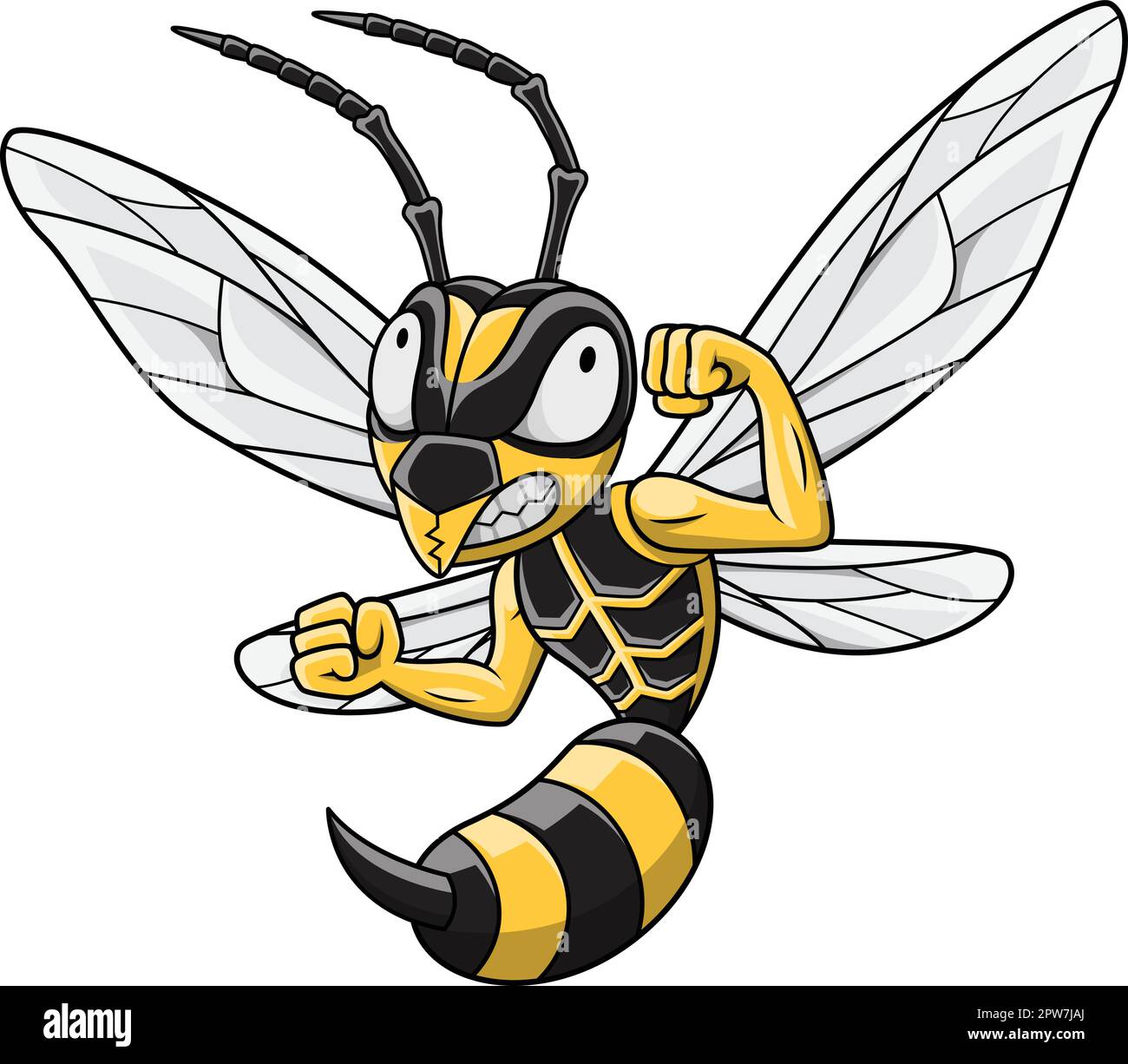 Cartoon Hornet mascot Stock Vector Image & Art - Alamy