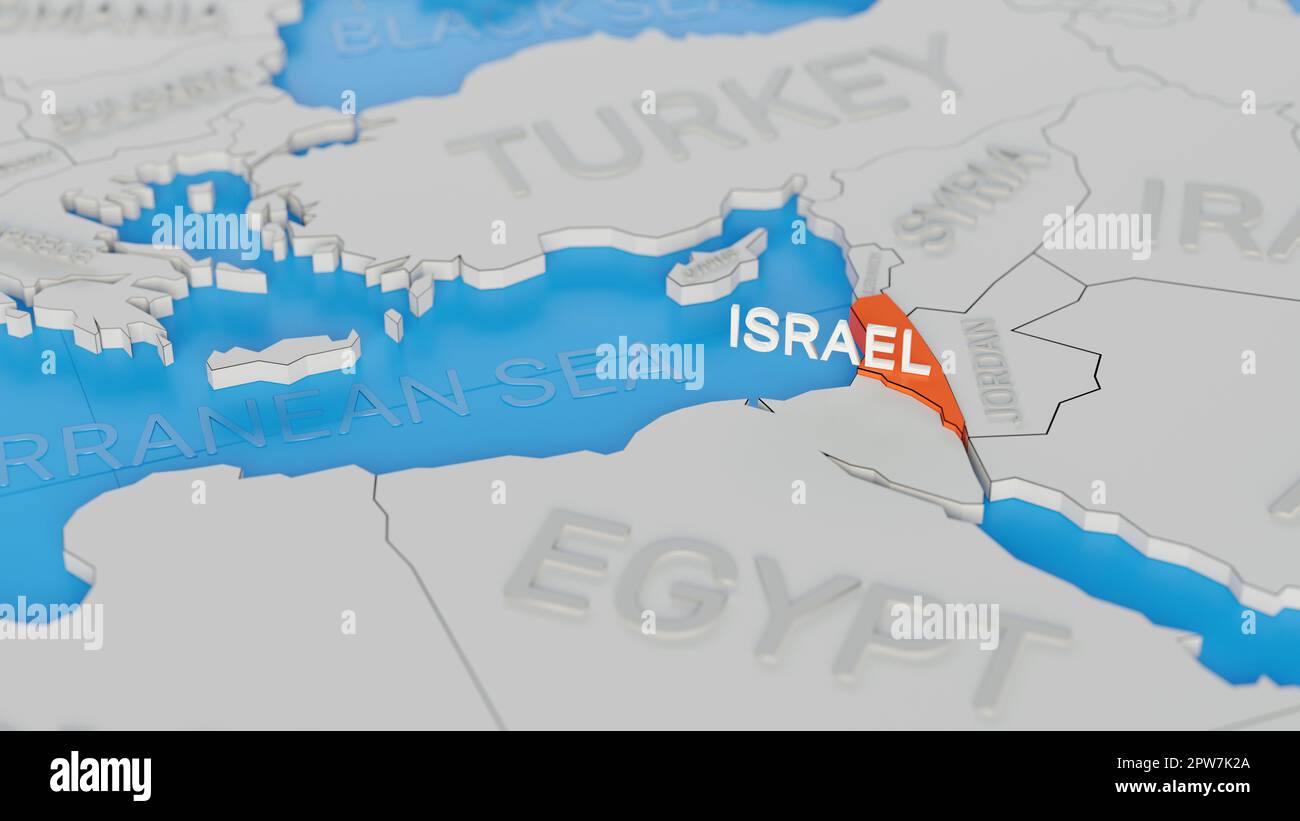 world map with israel highlighted