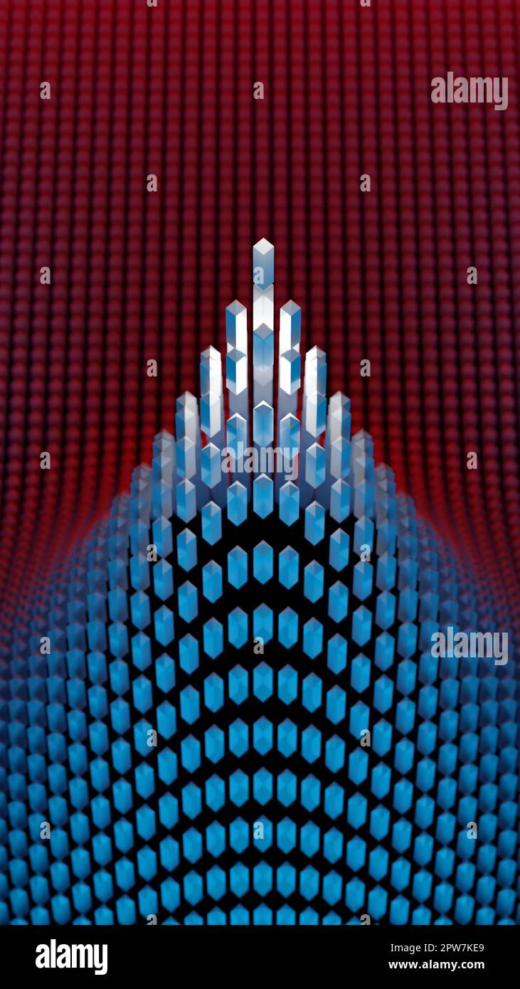 Bright geometrical shapes at the vanguard of a formation. Modern ...