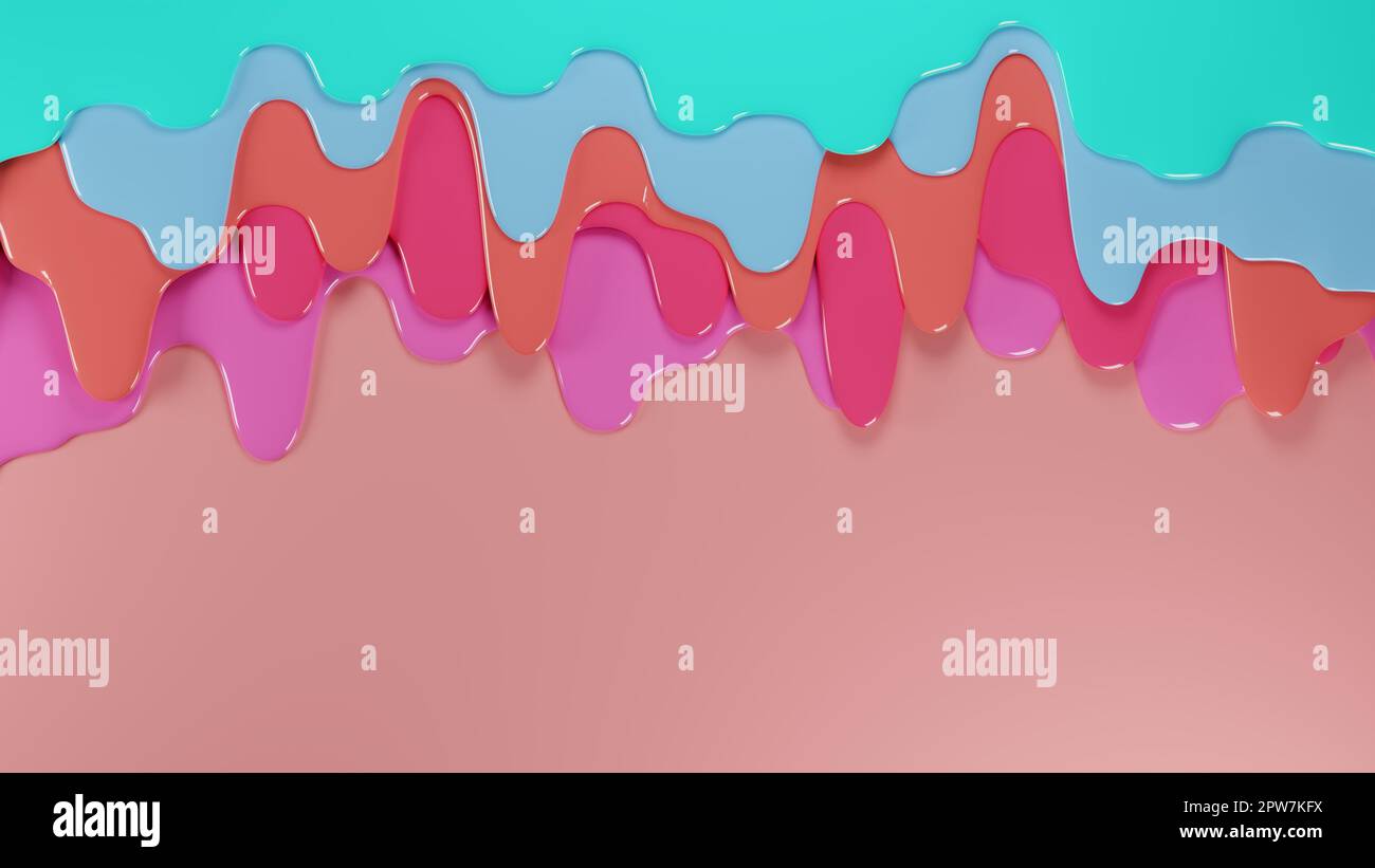 Colorful dripping layers in pastel colors. Abstract concept background ...