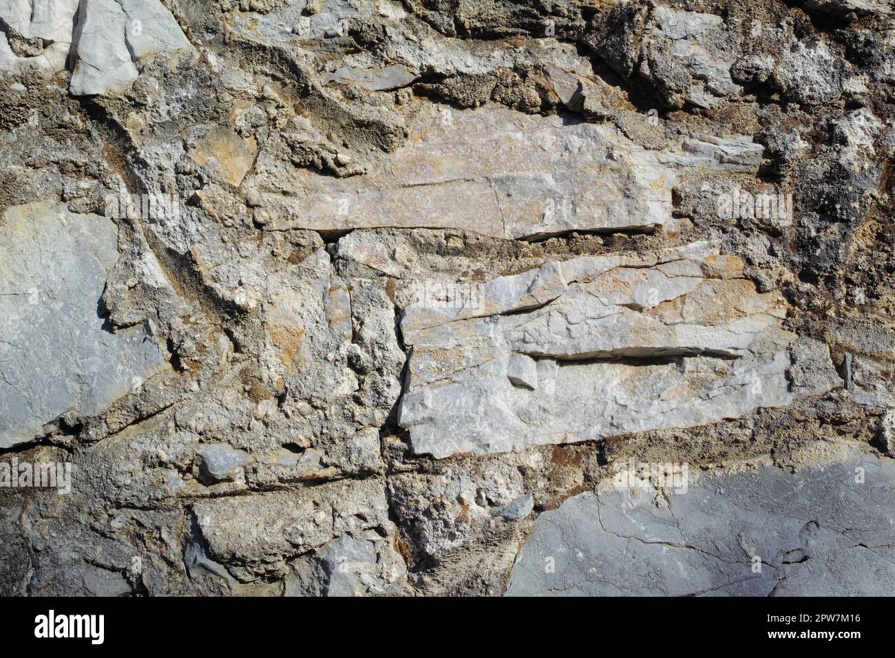 Closeup of ancient stone wall Background of rustic, rural building and ...