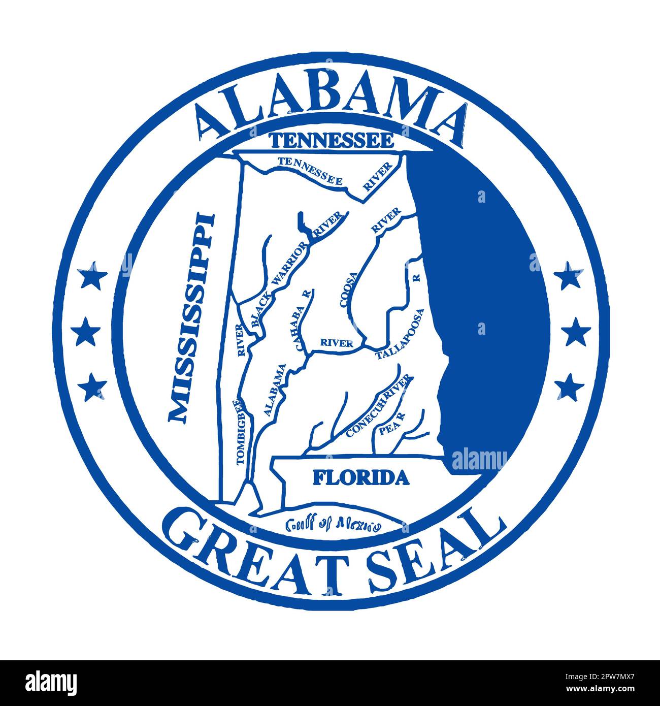 The great seal of Alabama isolated on a white background Stock Photo ...