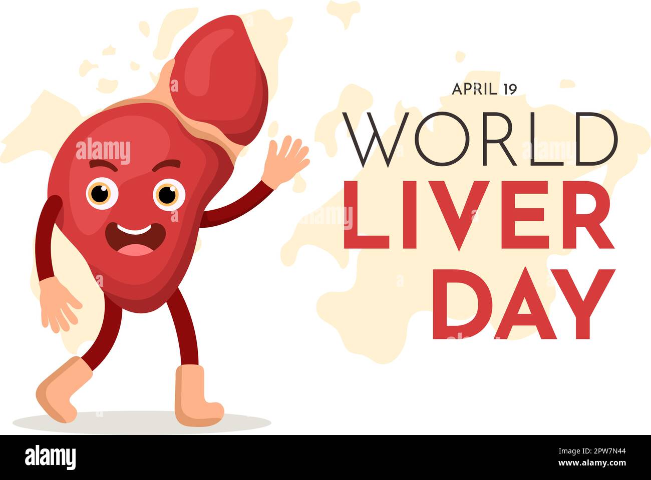 World Liver day on April 19th Illustration to Raise Global Awareness of ...