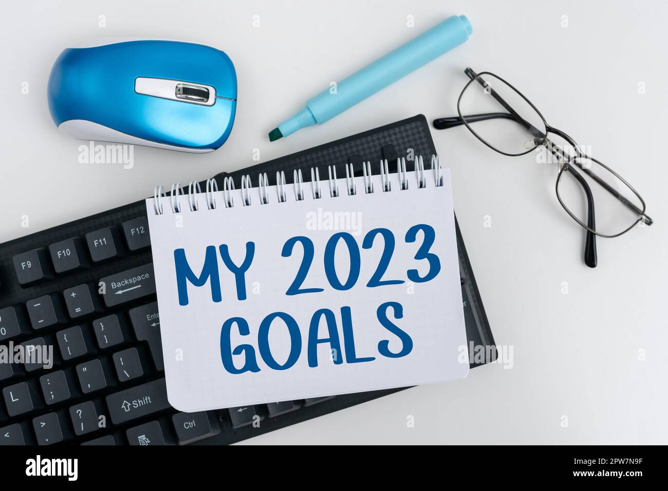 Conceptual caption My 2023 Goals, Business approach setting up personal ...