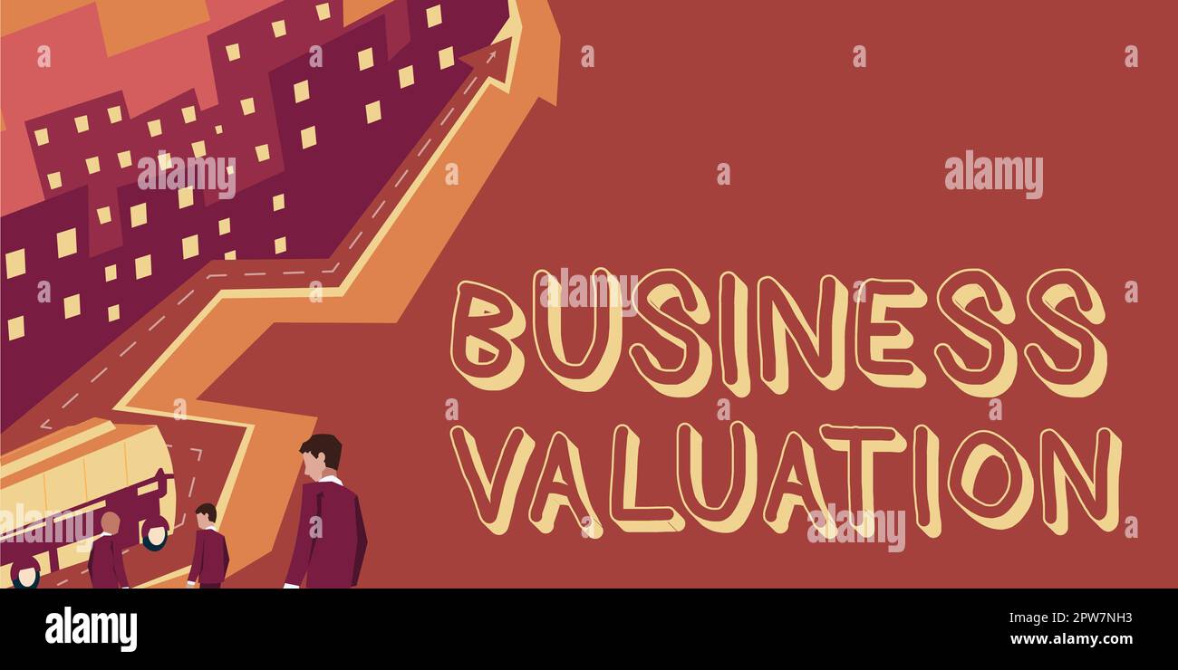 Text caption presenting Business Valuation, Business showcase ...