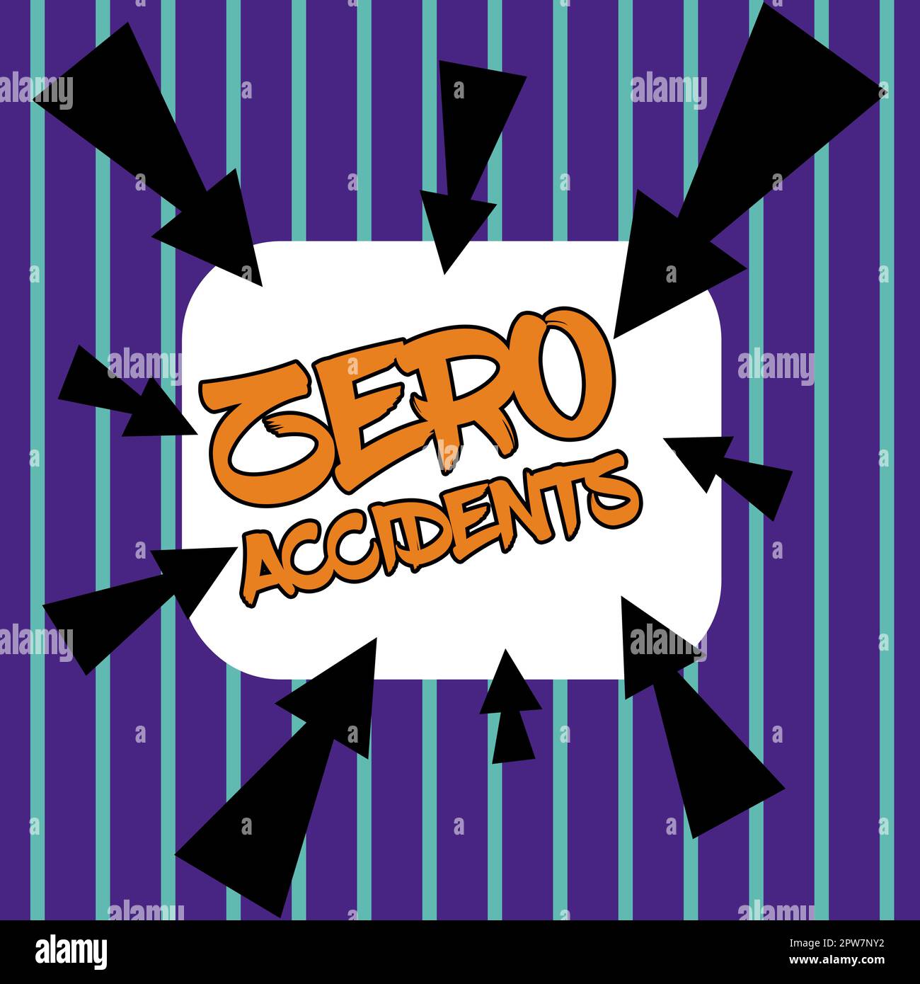 Hand writing sign Zero Accidents, Concept meaning important strategy ...