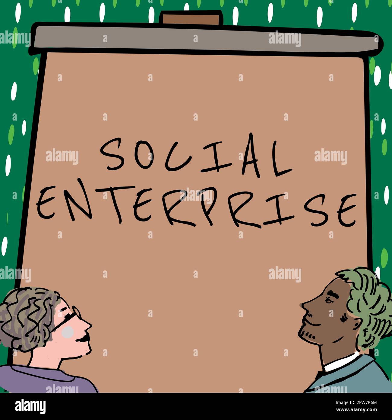 Hand writing sign Social Enterprise, Business showcase Business that ...