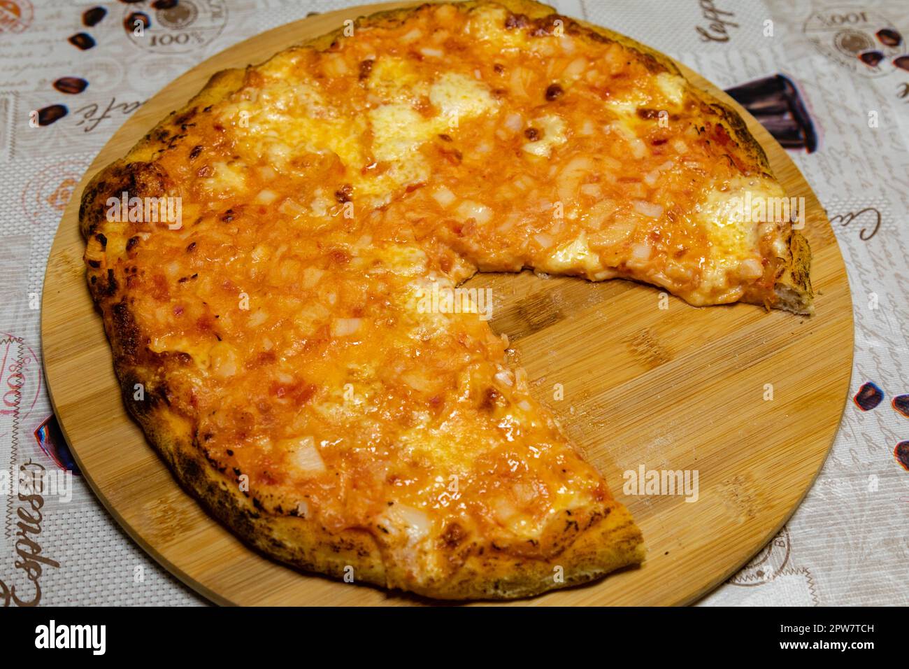 Traditional rustic palm heart pizza in Brazilian style Stock Photo - Alamy