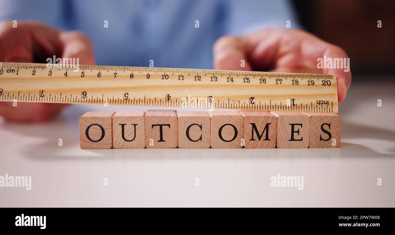 Outcome Result Achievement Concept. Growth Goal Accomplishment Stock ...