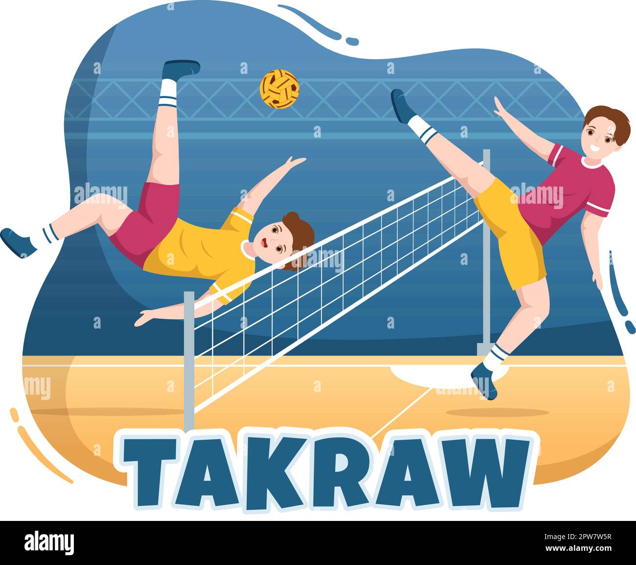 Sepak takraw Stock Vector Images - Alamy