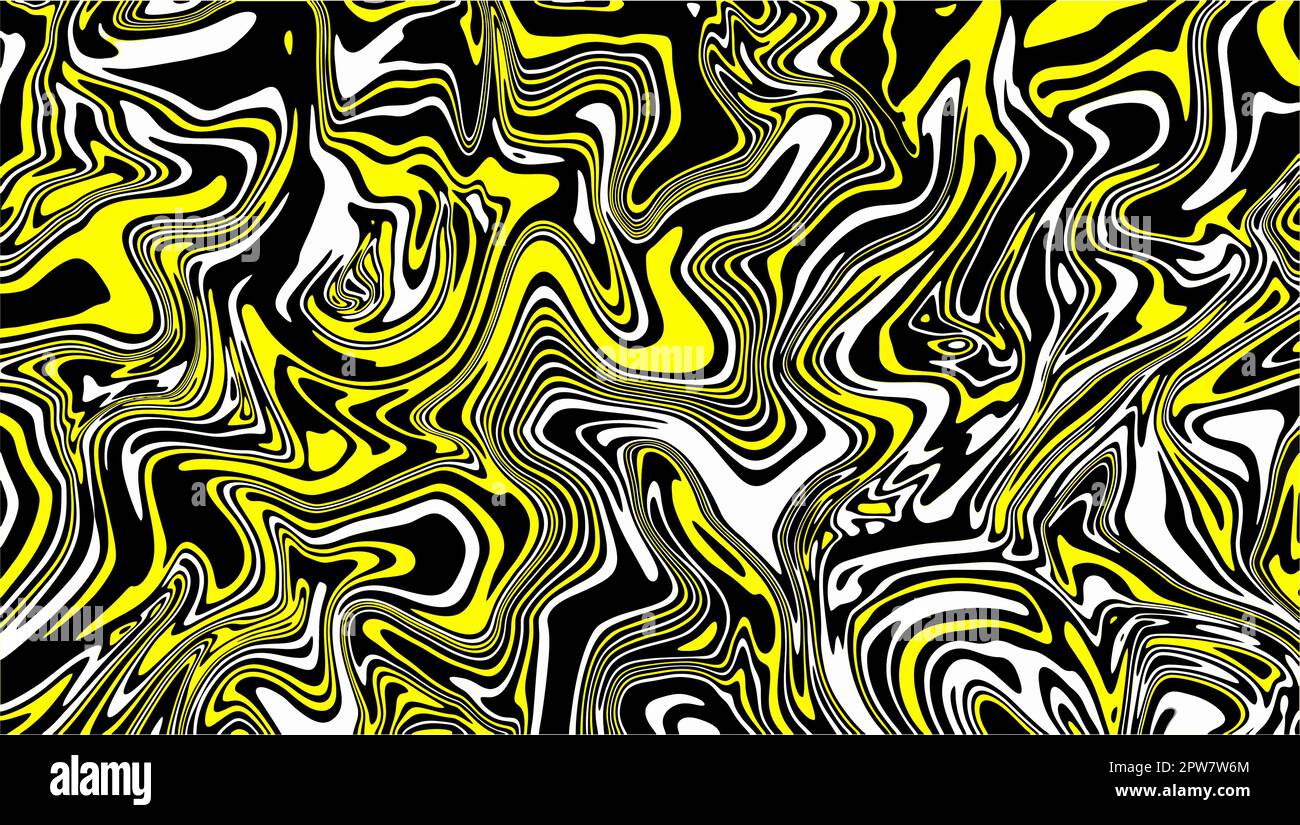 Abtract wave marble background template. Curvy acrylic painting vector ...