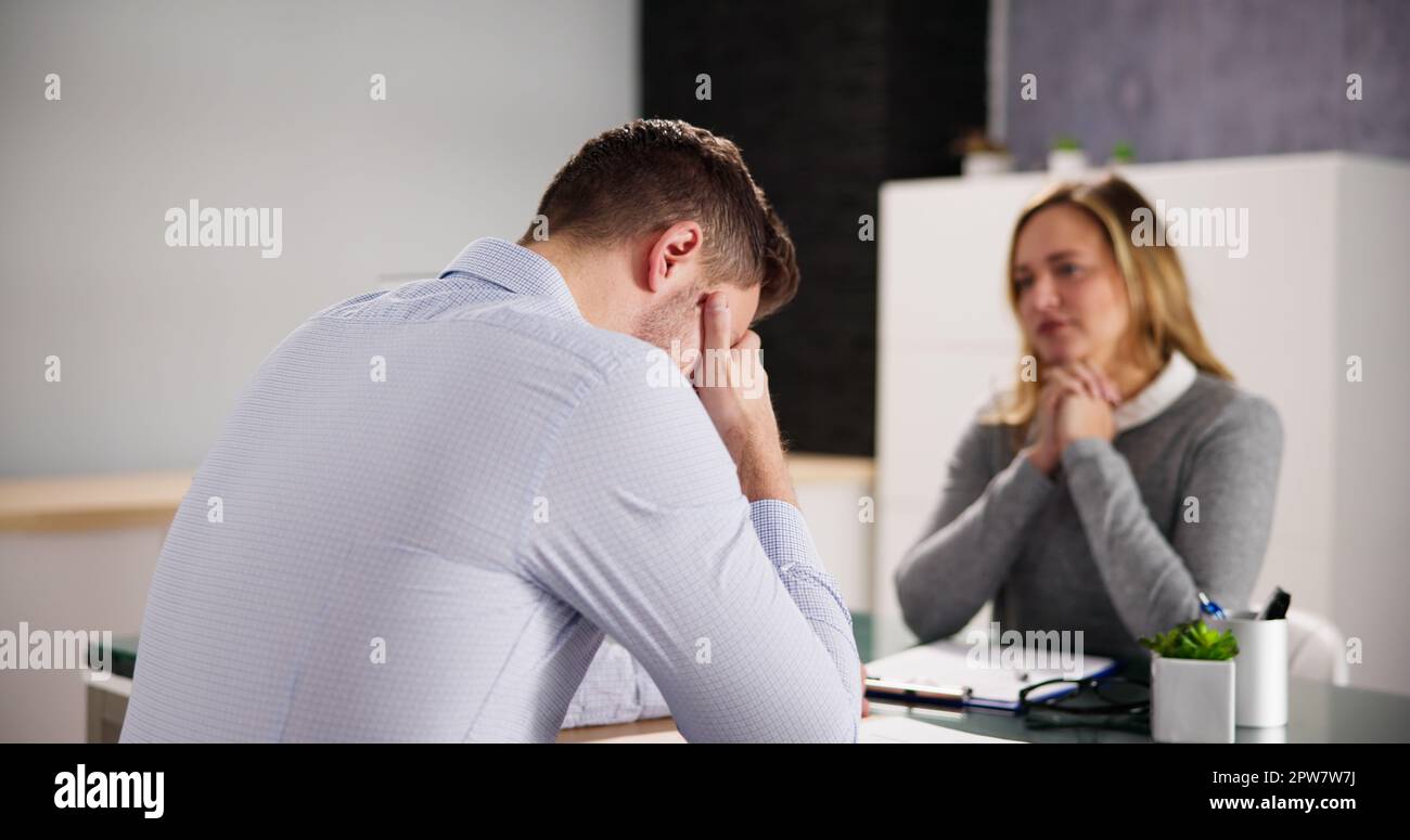 Disciplinary Meeting Or Interview Fail In Office Stock Photo - Alamy