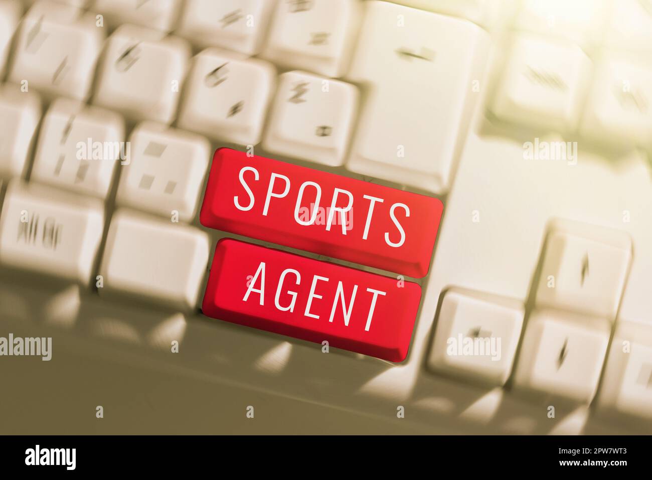 Sign displaying Sports Agent, Word for person manages recruitment to ...