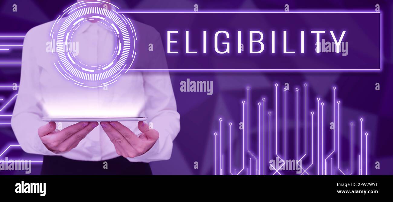 Handwriting text Eligibility, Internet Concept State of having the ...