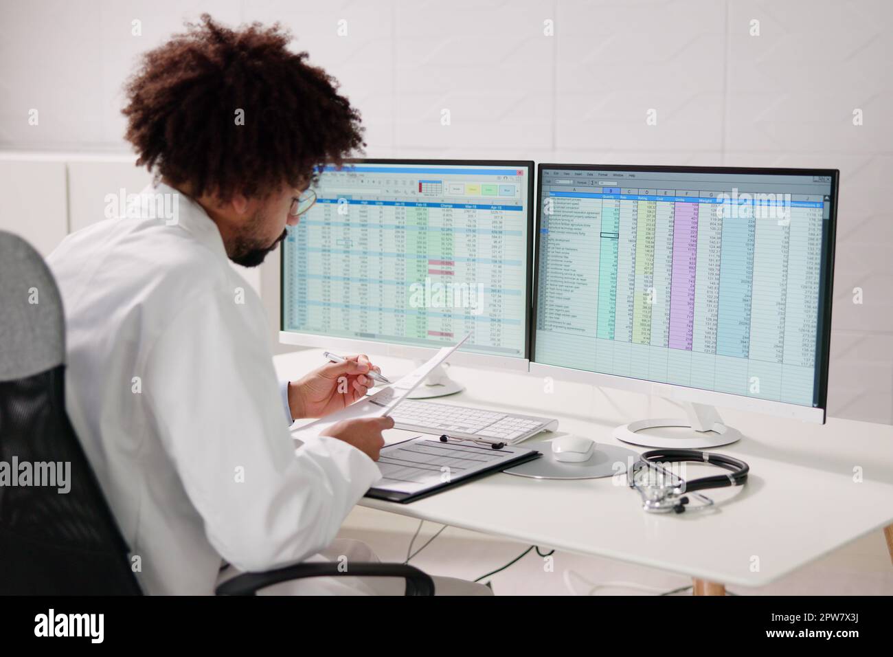 Medical Coding Bill And Billing Codes Spreadsheets Stock Photo - Alamy