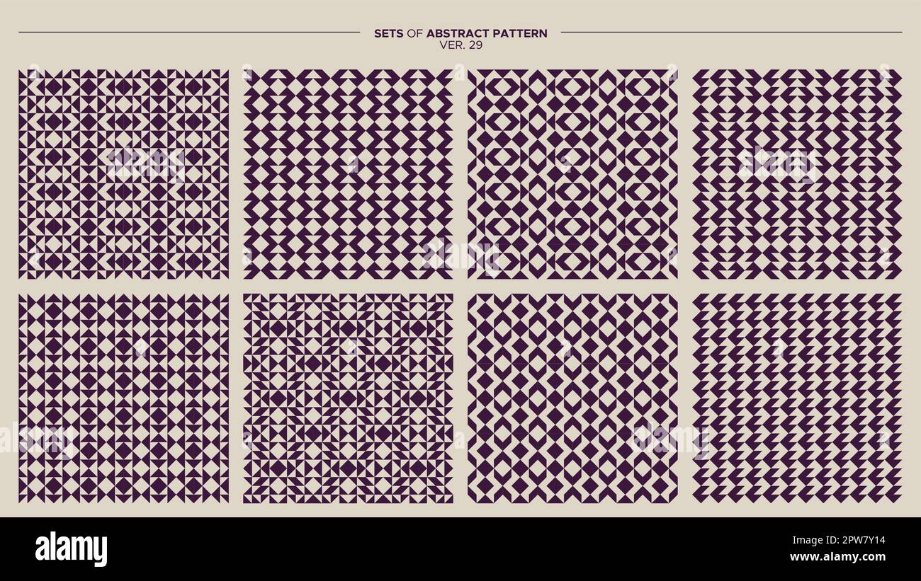 Set of geometric abstract pattern design. Minimalist seamless pattern ...