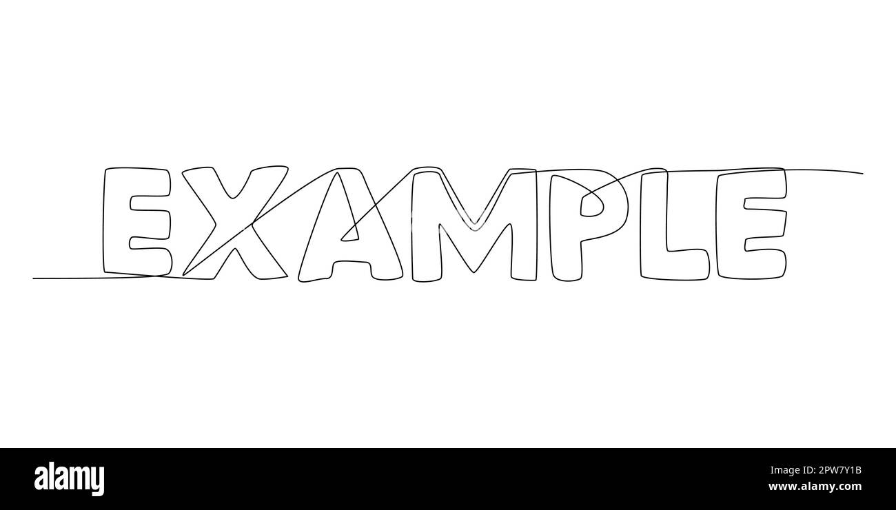 One example Stock Vector Images - Alamy