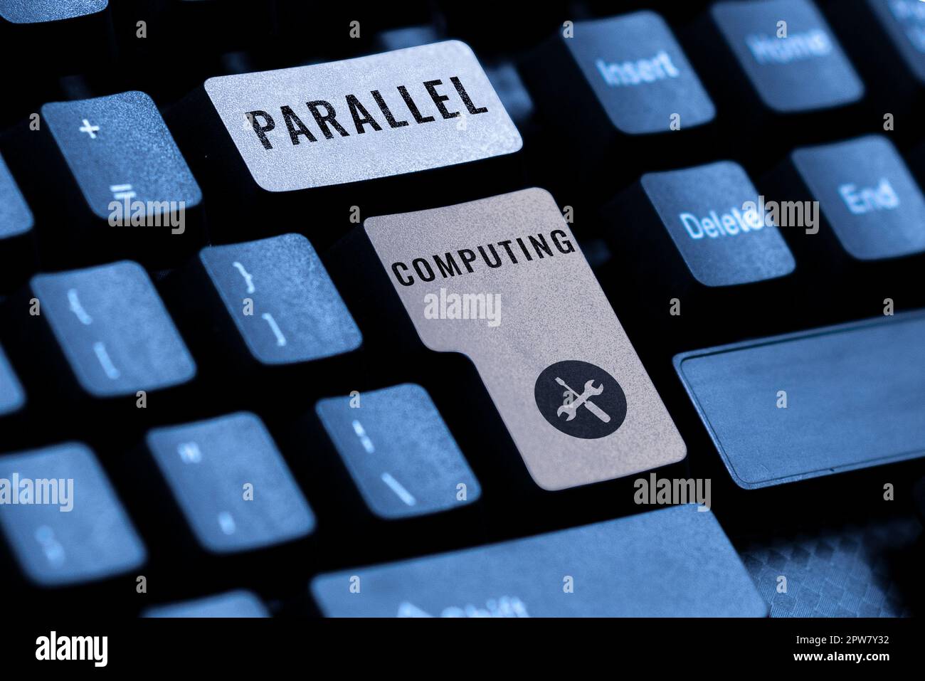 Inspiration showing sign Parallel Computing, Business concept simultaneous calculation by means ...