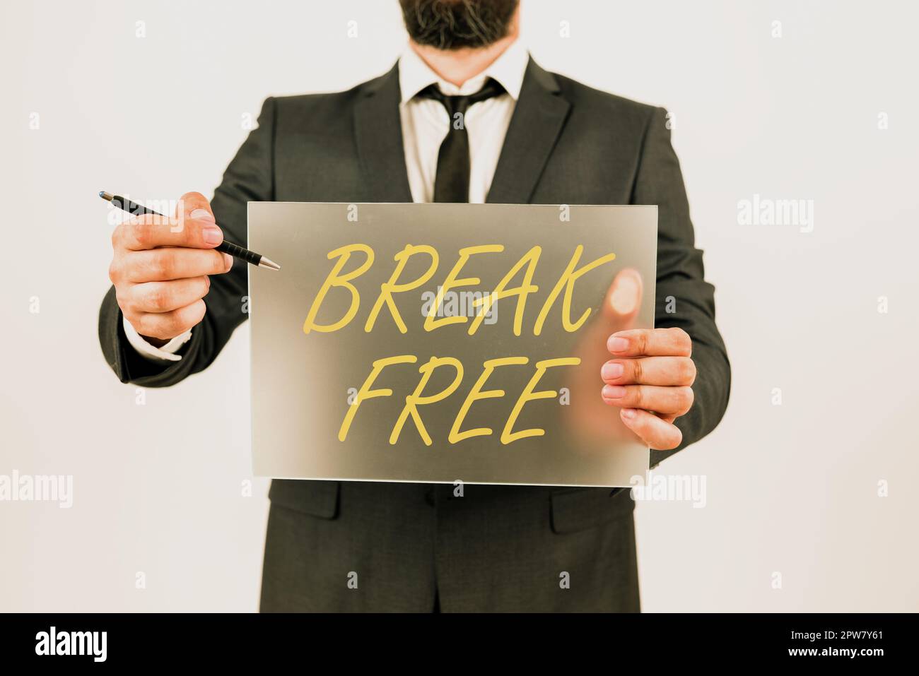 Text sign showing Break Free, Word Written on another way of saying ...
