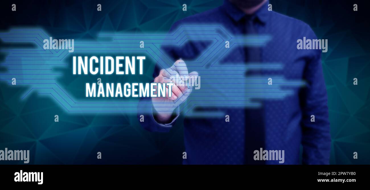 Handwriting text Incident Management, Business overview Process to ...