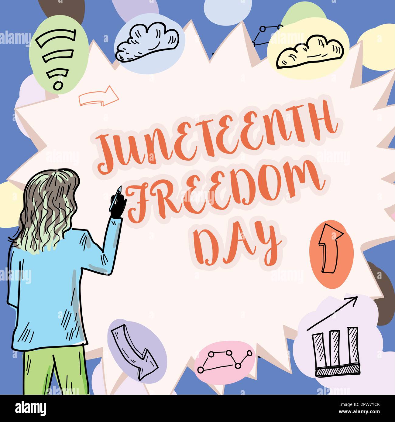 Sign displaying Juneteenth Freedom Day, Concept meaning legal holiday ...