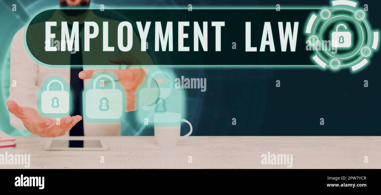 Conceptual caption Employment Law, Business overview deals with legal ...