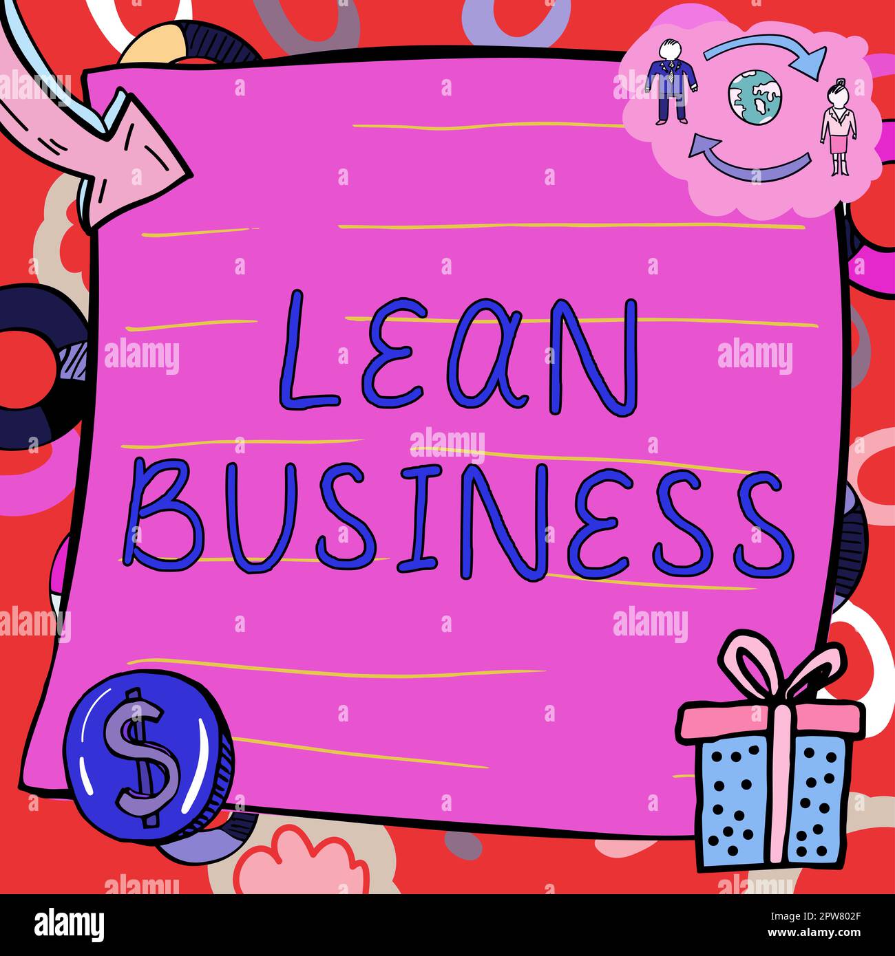 Writing displaying text Lean Business, Concept meaning improvement of ... Writing displaying text Lean Business, Concept meaning improvement of ...