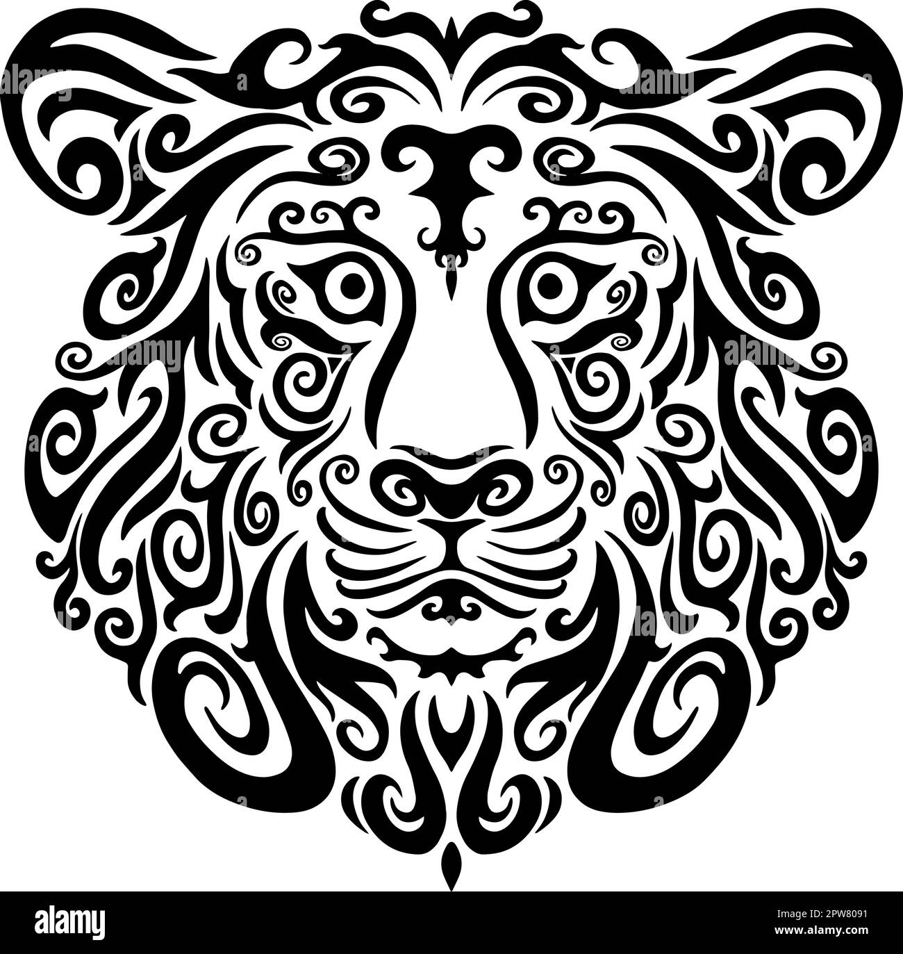 Lion head decoration Black and White Stock Photos & Images - Alamy