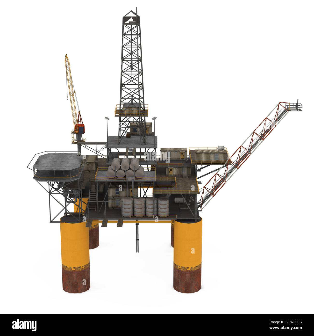 Oil Drilling Offshore Platform Isolated Stock Photo - Alamy