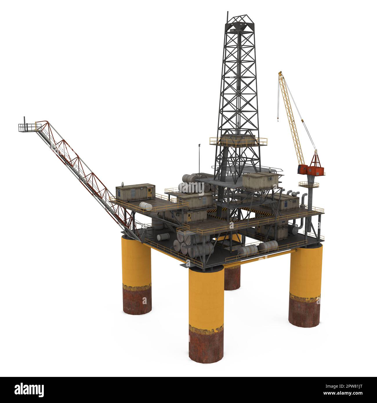 Oil Drilling Offshore Platform Isolated Stock Photo - Alamy