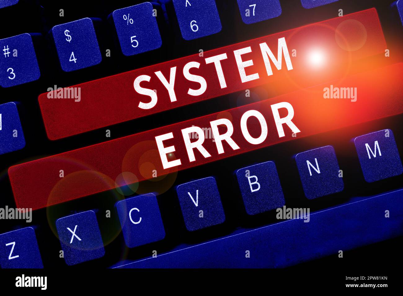 Handwriting text System Error, Internet Concept Technological failure Software collapse crash ...