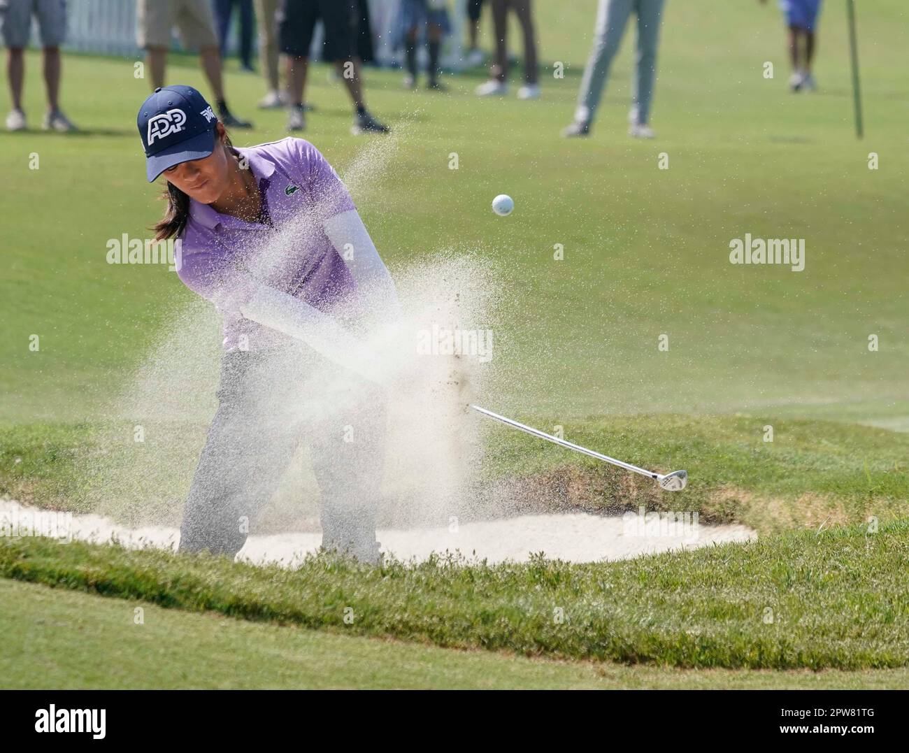 April 27, 2023: French professional golfer Celine Boutier hits her way ...