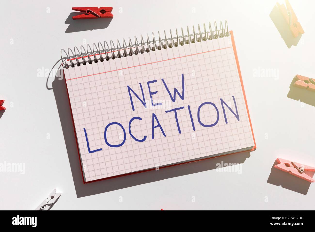 Text caption presenting New Location, Business idea Get located on a ...
