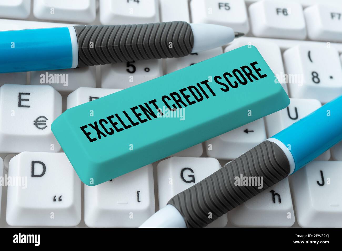 Sign displaying Excellent Credit Score, Word for person's report of ...
