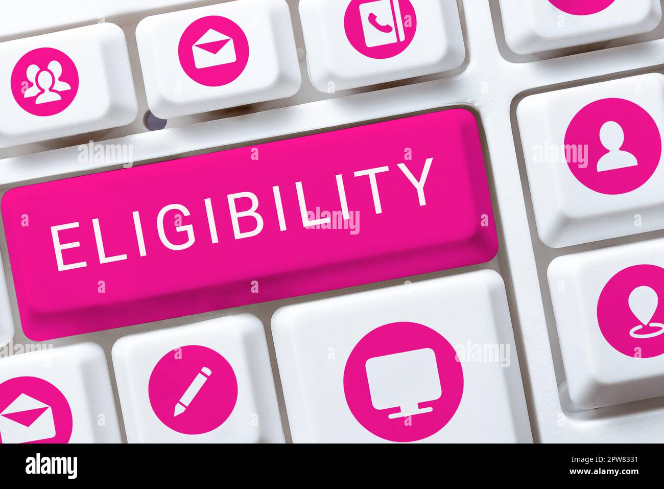 Text caption presenting Eligibility, Concept meaning State of having ...