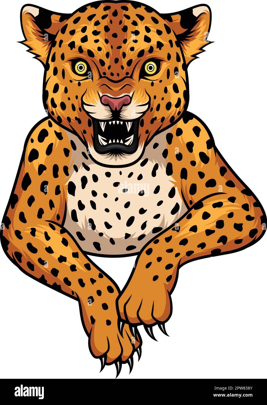 Cartoon Leopard mascot Stock Vector Image & Art - Alamy