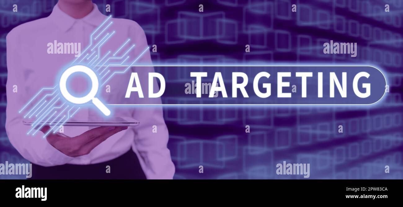 Conceptual caption Ad Targeting, Business idea target the most ...