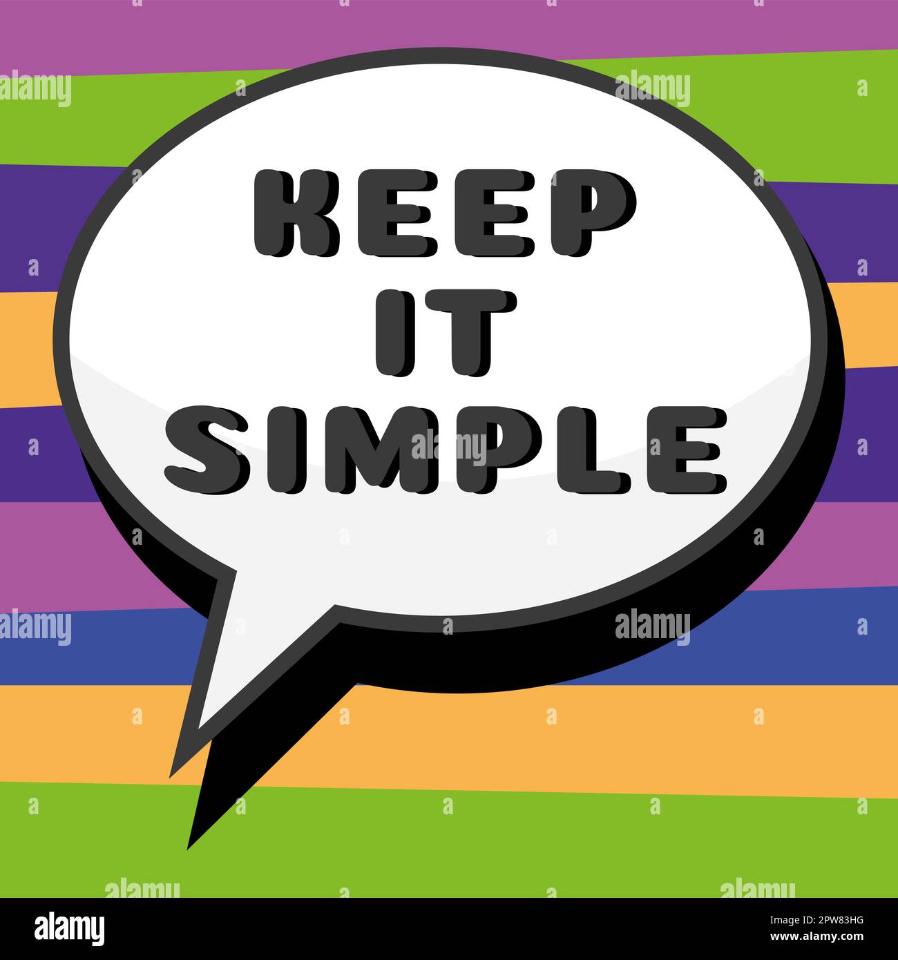 Hand writing sign Keep It Simple, Business overview Easy to toss around ...