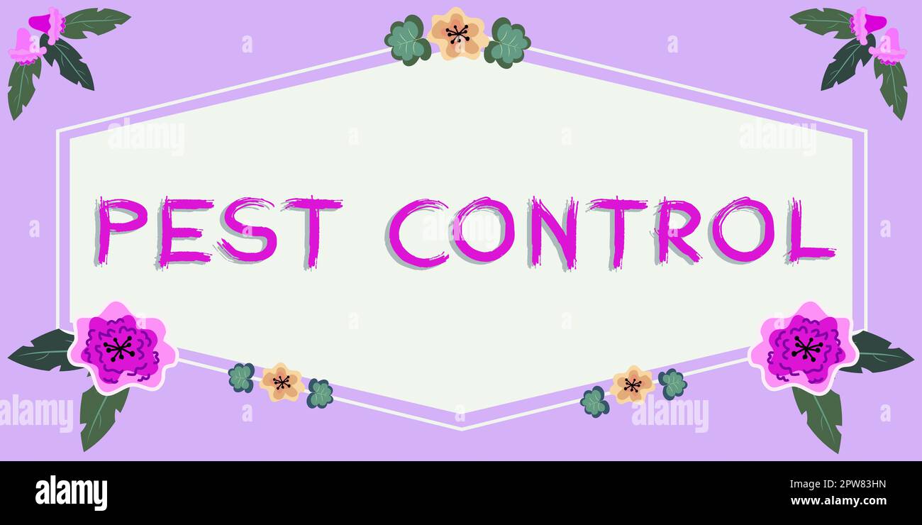 Conceptual display Pest Control, Business overview Killing destructive ...