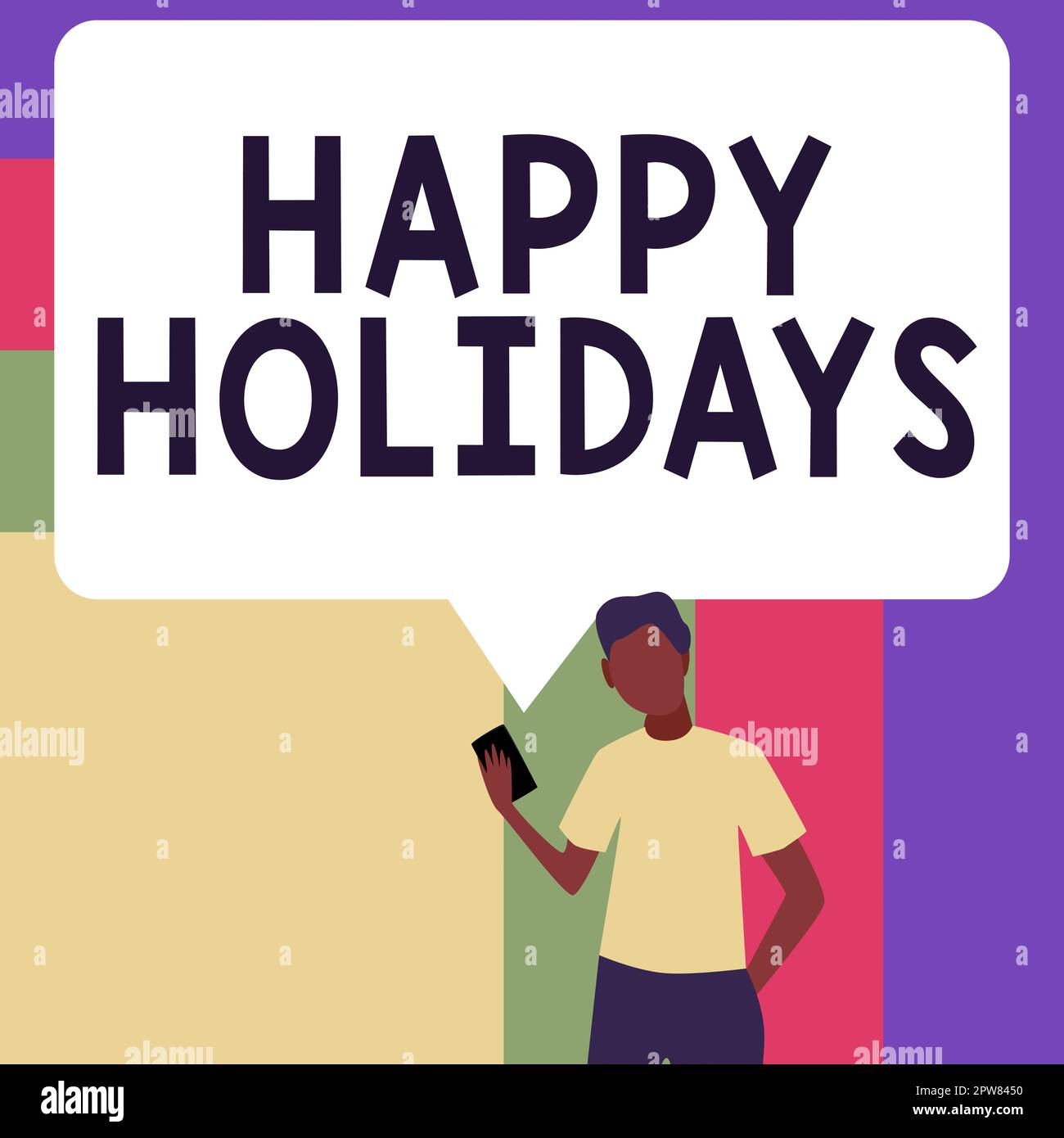Hand writing sign Happy Holidays, Word for greeting used to recognize ...