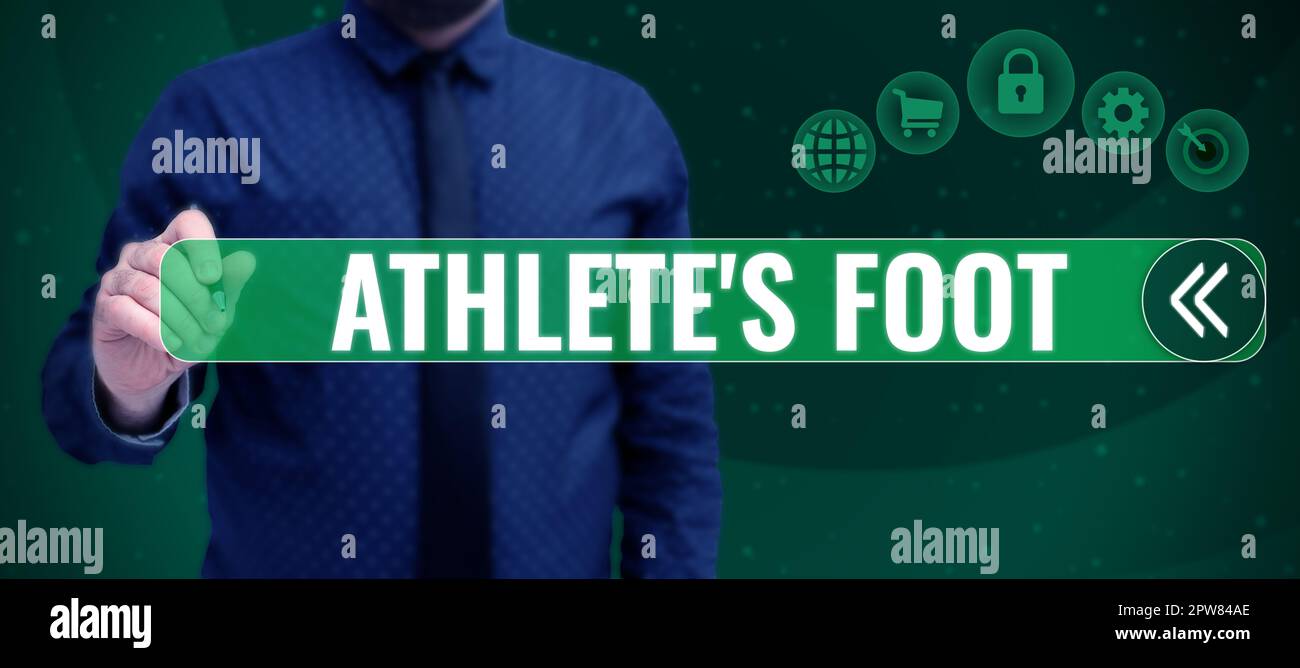 Sign displaying Athlete's Foot, Business overview a fungus infection of ...