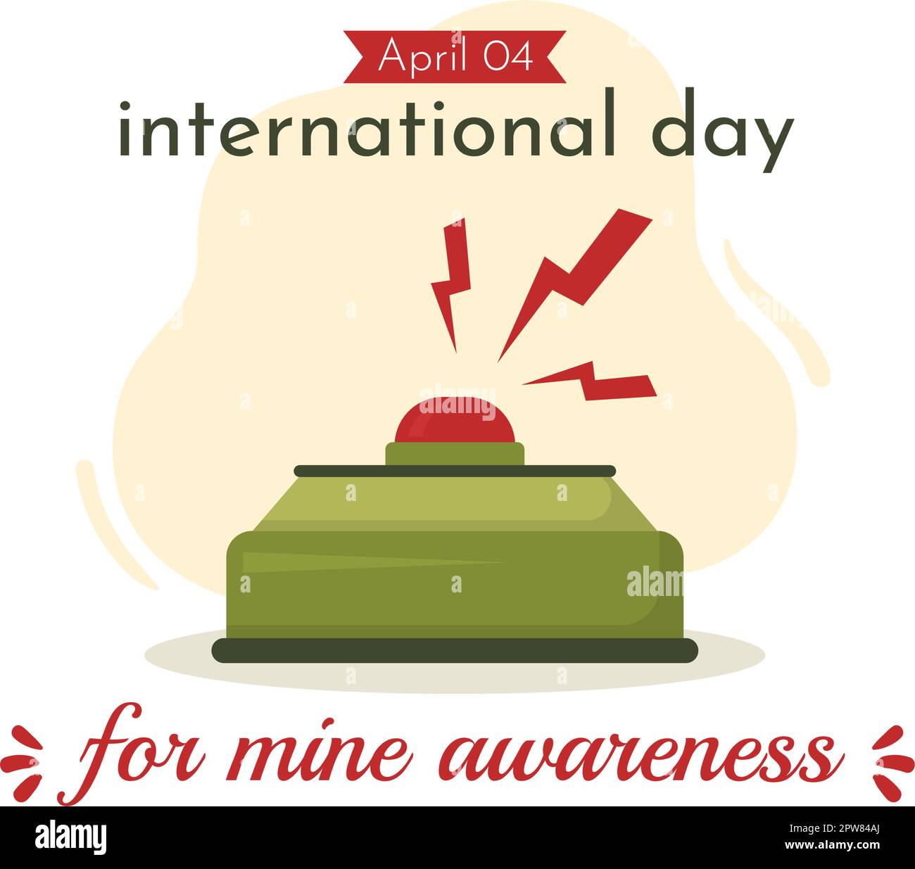 International Mine Awareness Day on April 04 Illustration with Do Not ...