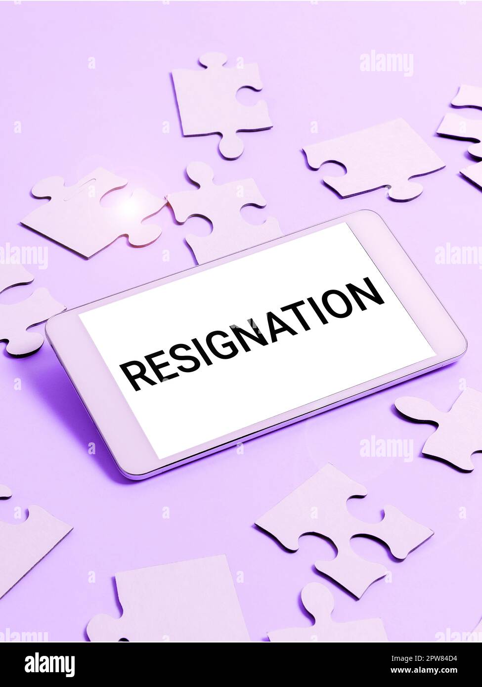 Hand writing sign Resignation, Business overview act of giving up ...