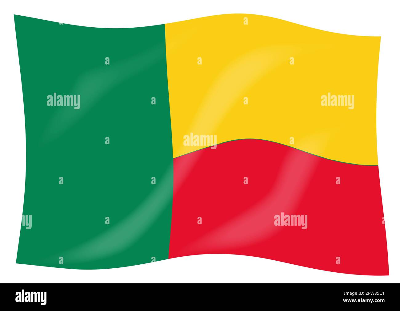 The flag of the African country of Benin Stock Photo - Alamy