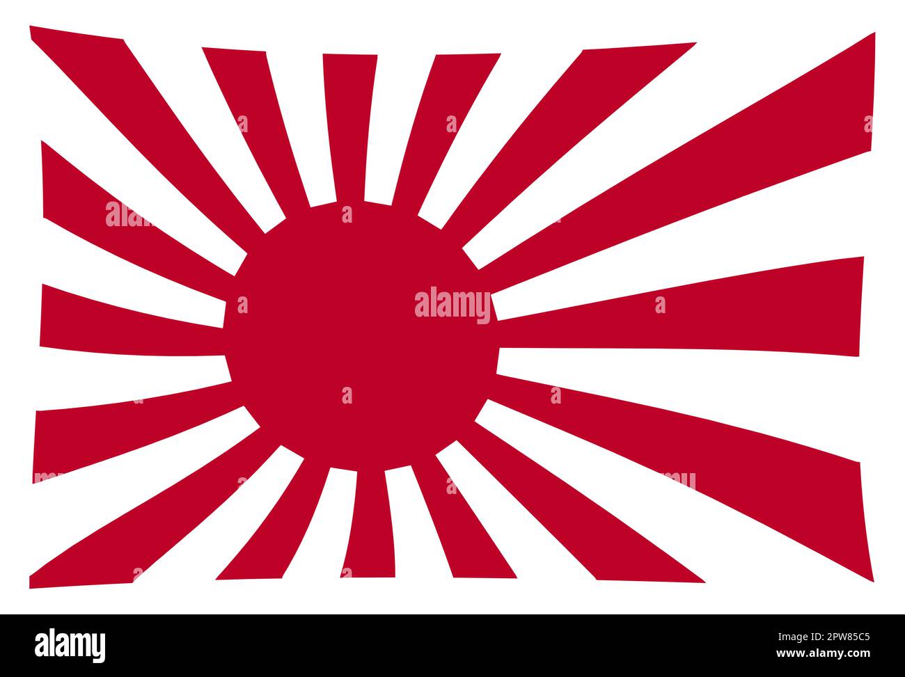 Rising sun flag waving in hi-res stock photography and images - Alamy