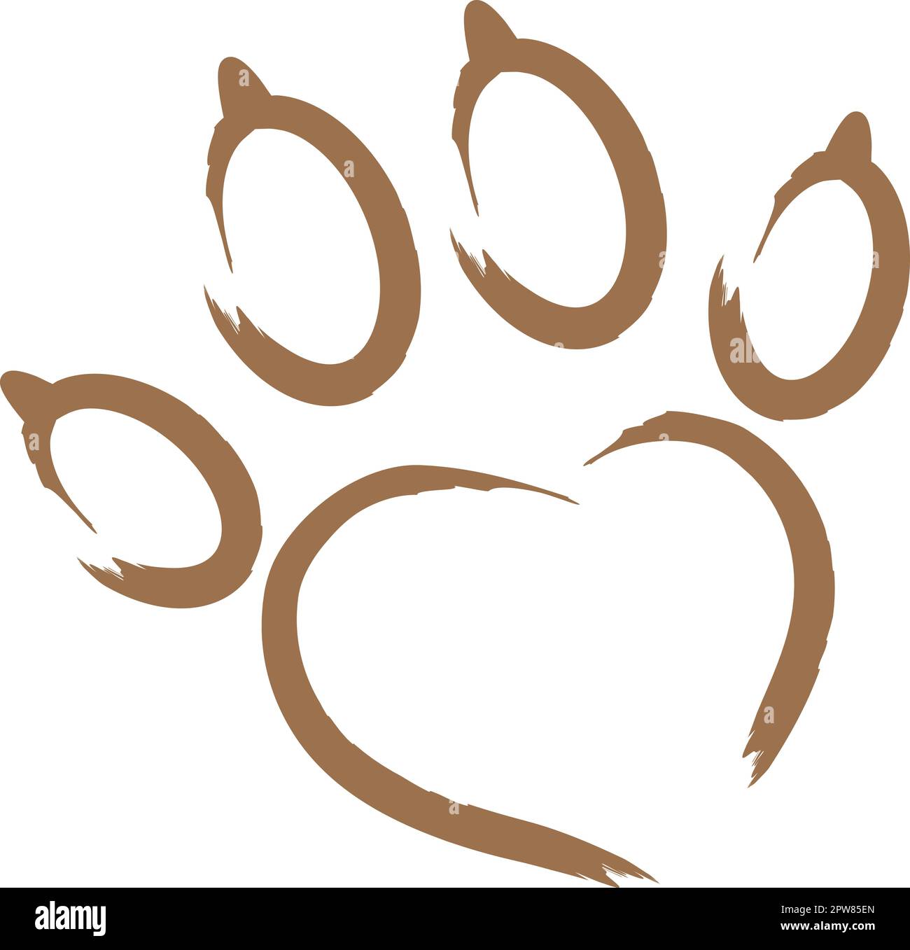 Dog Paw, Wolf Paw, Heart, Logo, Button, Dog logo Stock Vector Image ...